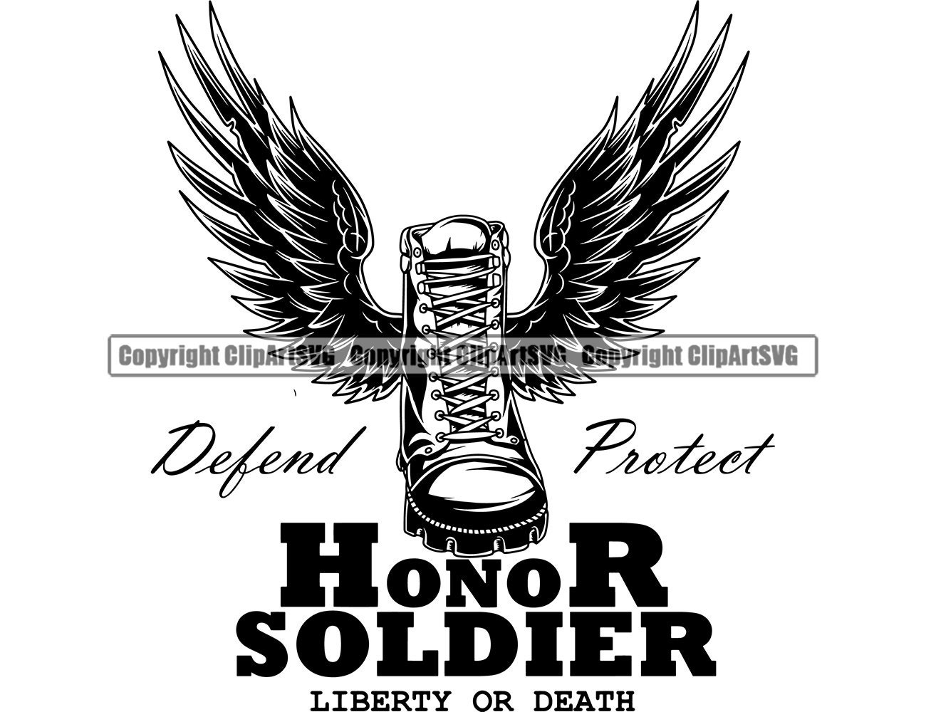 Paintings Of Military Soldier And Angel Wings