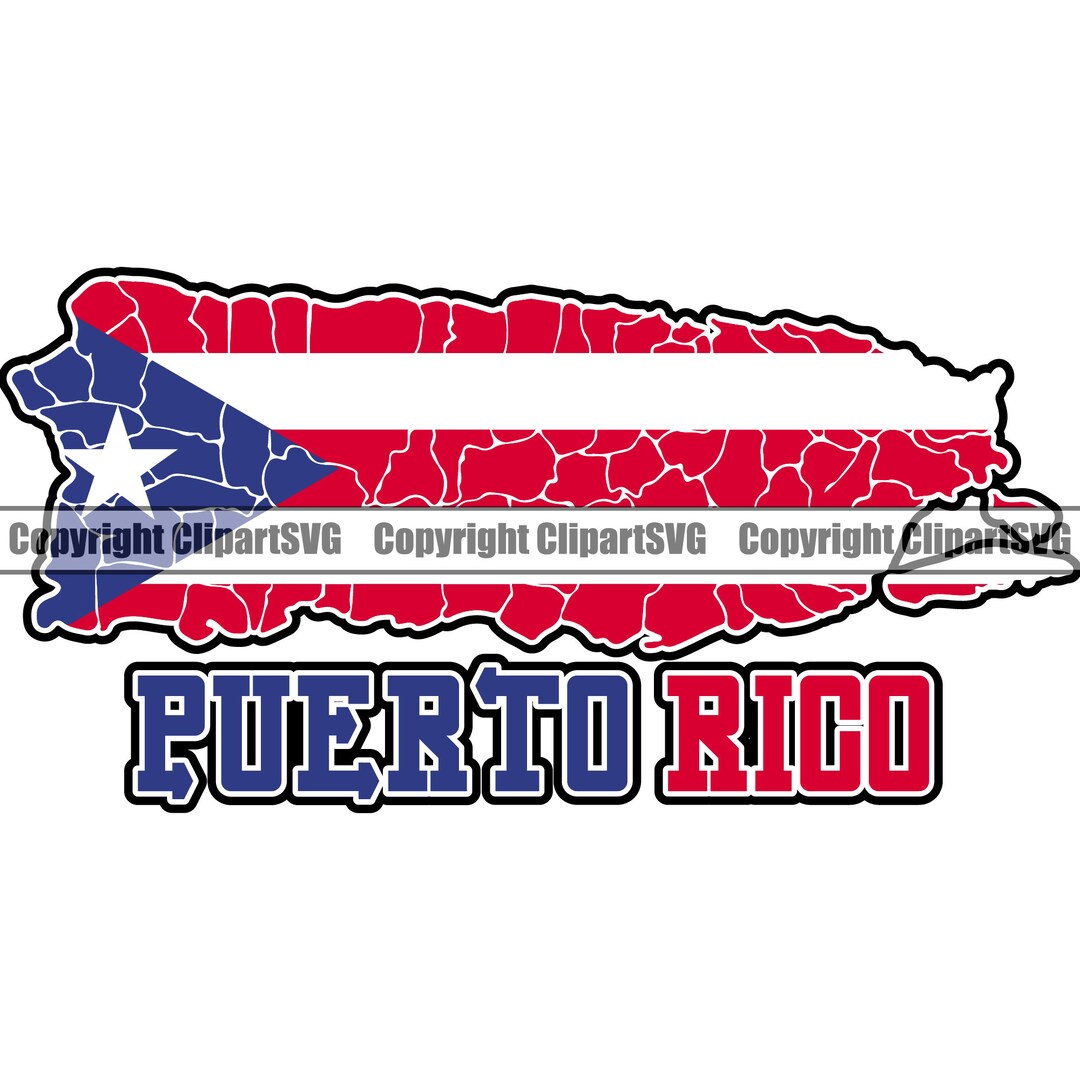 Puerto Rico Rican Map Flag City Cities Counties Country Nation Sign ...
