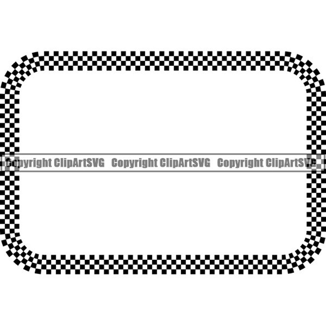 Checkered Flag Rectangle Frame Checker Race Racing Racer - Etsy