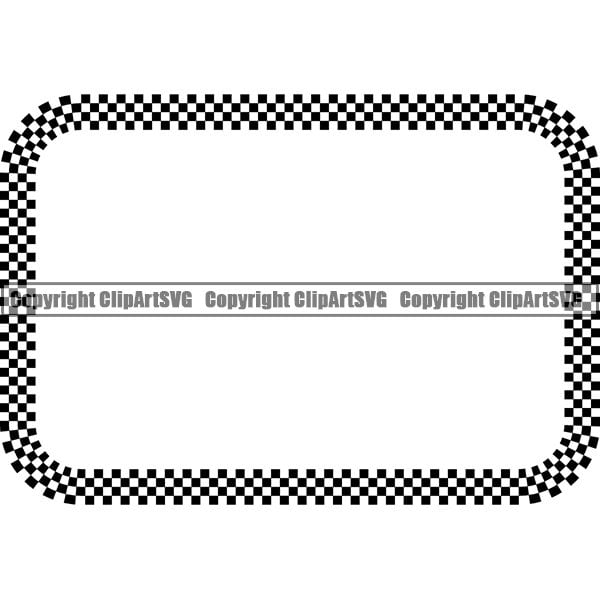Checkered Flag Rectangle Frame Checker Race Racing Racer - Etsy