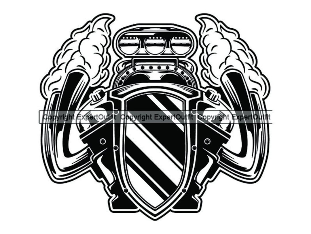 Custom Engine Block Mechanic Racing Race Car Auto Automotive Chrome Car ...