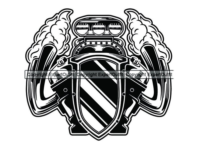 Custom Engine Block Mechanic Racing Race Car Auto Automotive Chrome Car ...