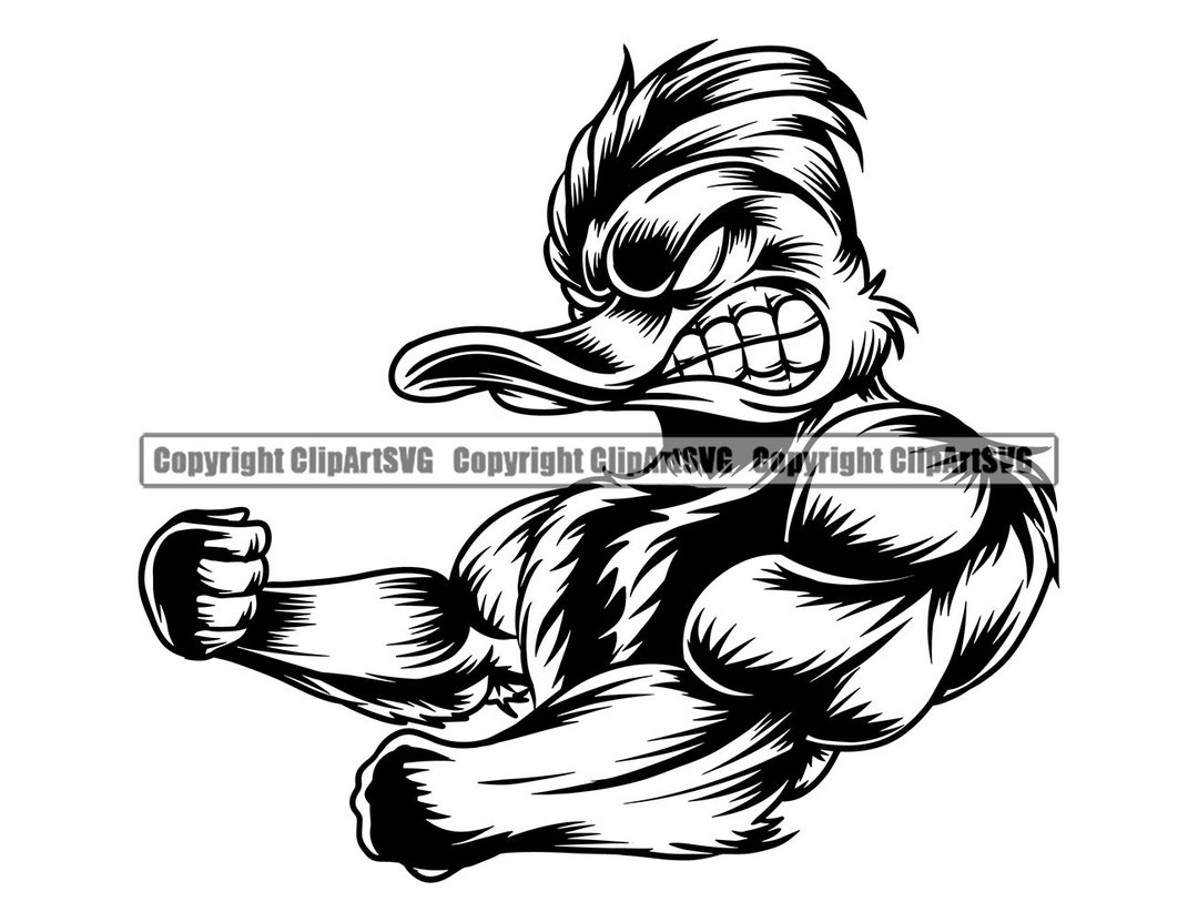 Duck Mascot Sports Team Zoo Wildlife Animal School Design Element Bird ...