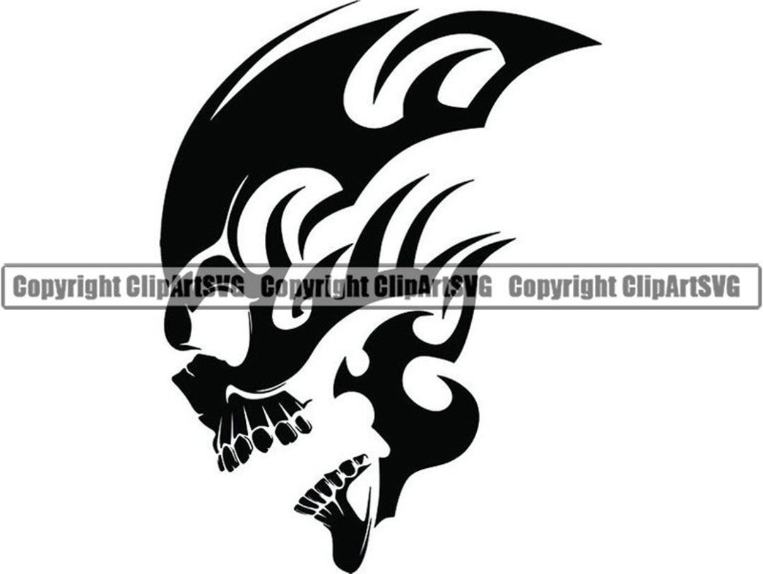 Skull #18 Tribal Death Evil Grin Kill Killer Tattoo Human Bodypart Head ...