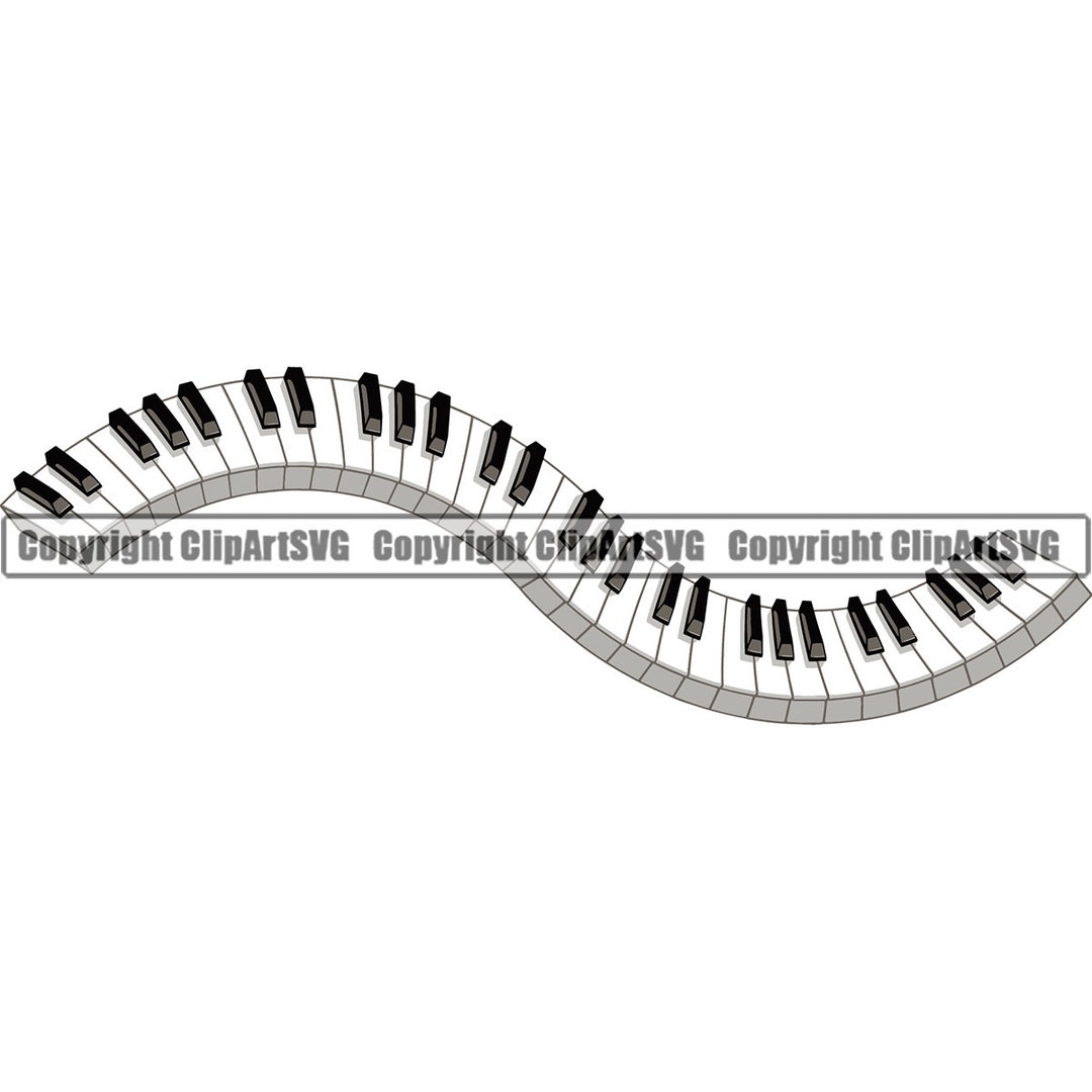 Piano Keys Line Frame Border Music Note Symbol Treble Clef Sheet ...