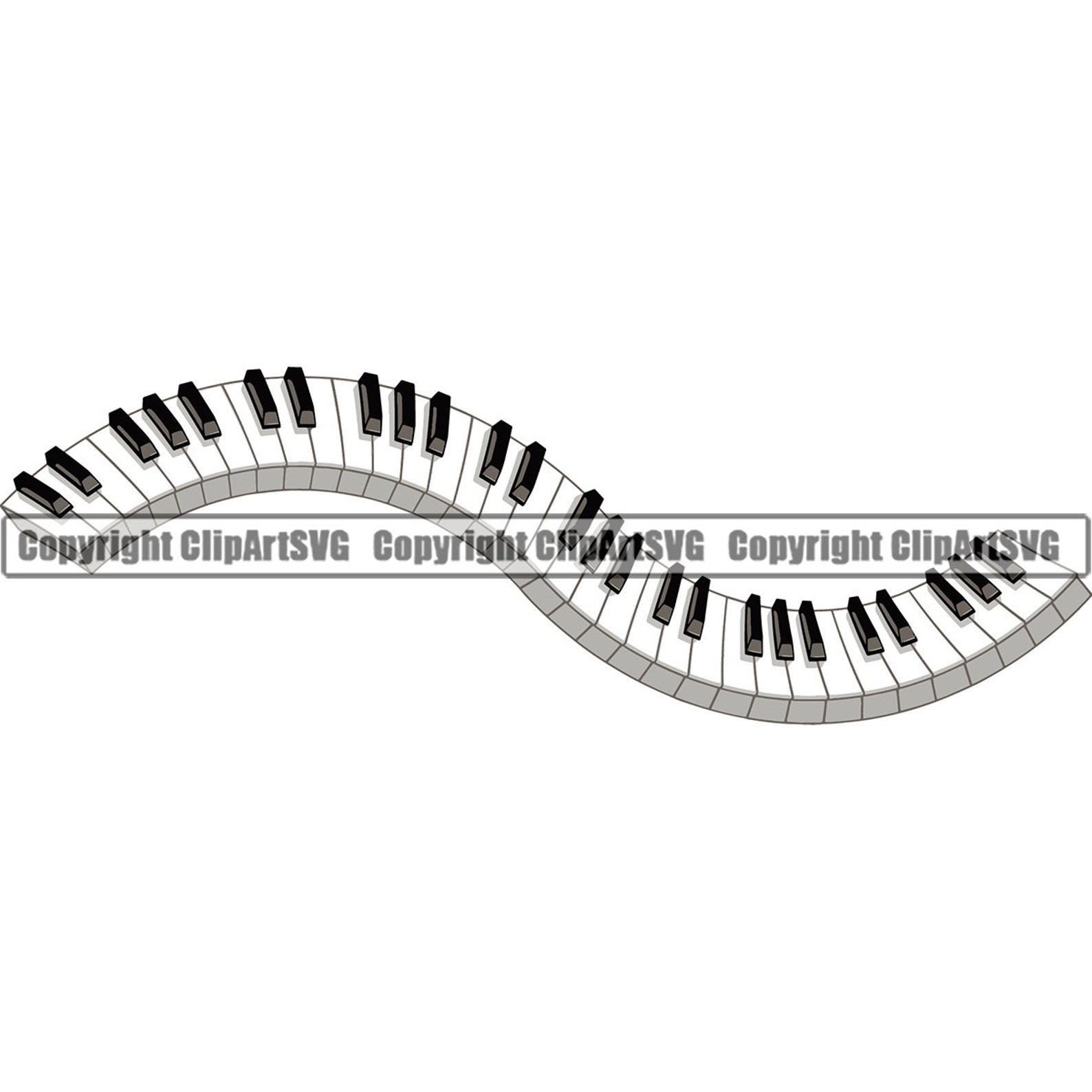 Piano Keys Line Frame Border Music Note Symbol Treble Clef Sheet ...