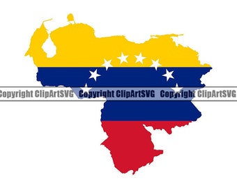 Venezuela Map Clipart - Etsy