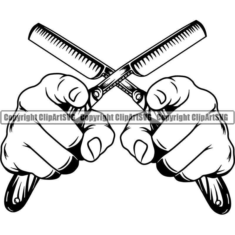 Barber Barbershop Logo Haircut Salon Shop Haircut Hair Cut Spa ...