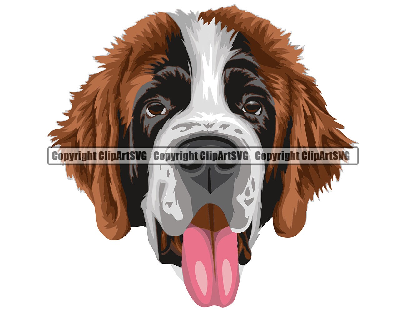 Saint Bernard Dog Breed Head Face Puppy Animal Pet Happy Hound - Etsy