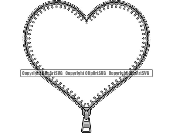 Zipper Heart Heart Clothe Love Valentines Red Romantic Zipper | Etsy