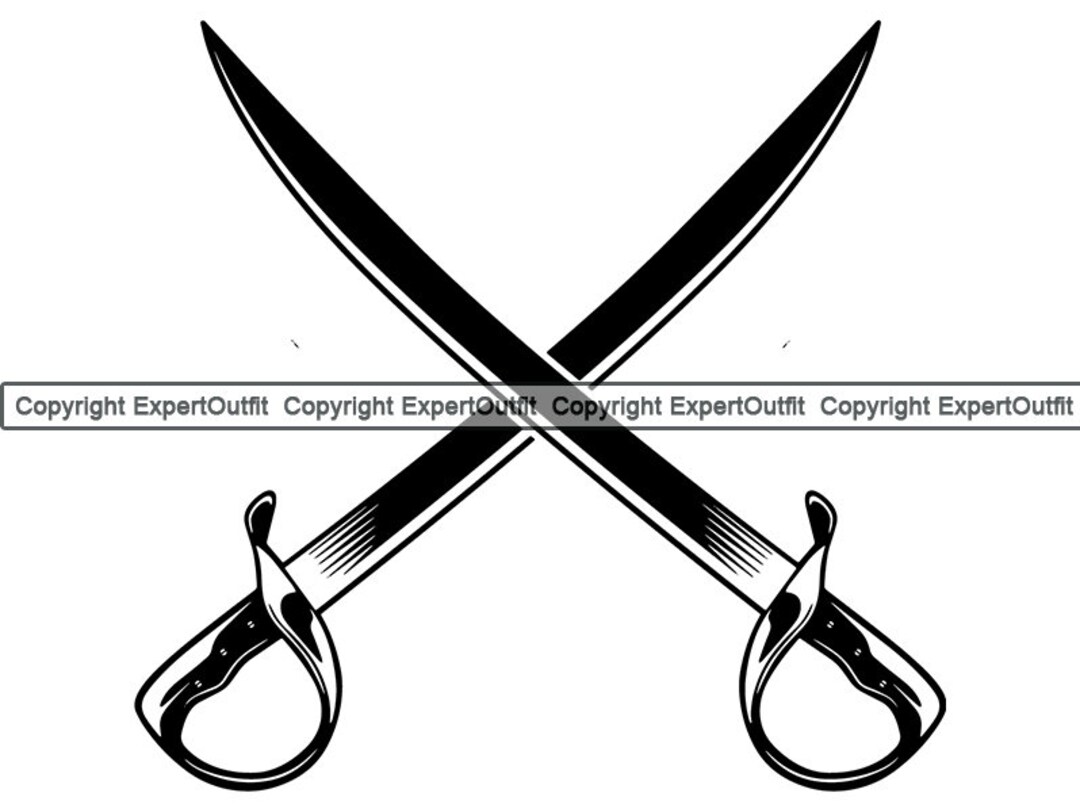 Pirate Sword Cutlass Blade Sabre Tool Slashing Weapon Naval Sailor ...