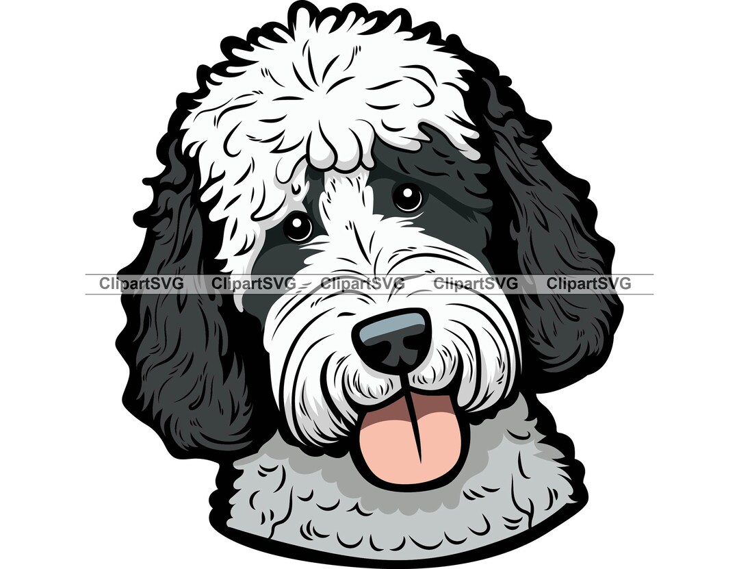 Sheepadoodle Smiling Dog Cute Puppy Head Canine Pet Old English ...