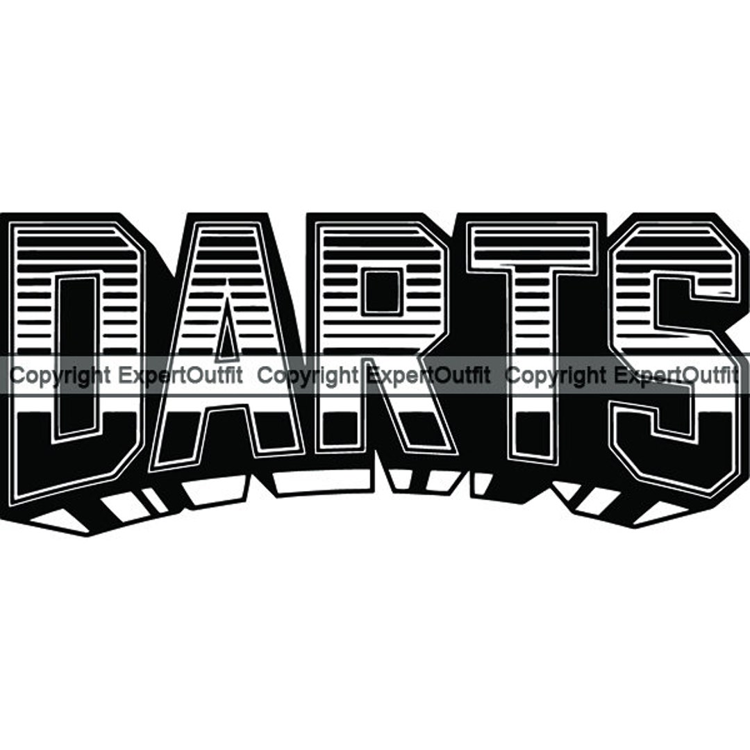 Sports Darts Dartboard Throw Throwing Text Typography Calligraphy Logo ...