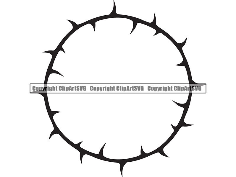 Flower Thorn Round Circle Shield Frame Border Background Plant | Etsy