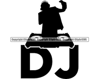 DJ Disc Jockey SVG Cricut Silhouette Vector Dj Music SVG - Etsy