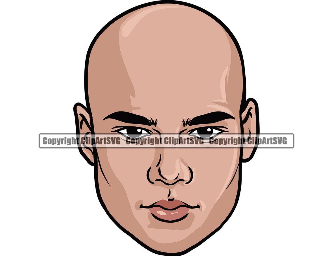 Handsome Man Male Man Face Head Bald Young Guy Model Profile - Etsy