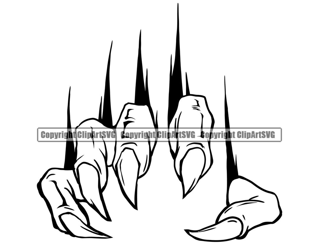 Animal Monster Claw Nail Scratch Slice Rip Ripped Wild Paw Foot High ...
