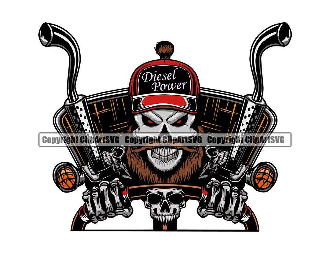 Skull Skeleton Semi Tractor Trailer Trucking Truck Driver Trucker Big ...