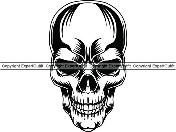 Skull 80 Evil Grin Killer Tattoo Face Head Skeleton Bone - Etsy