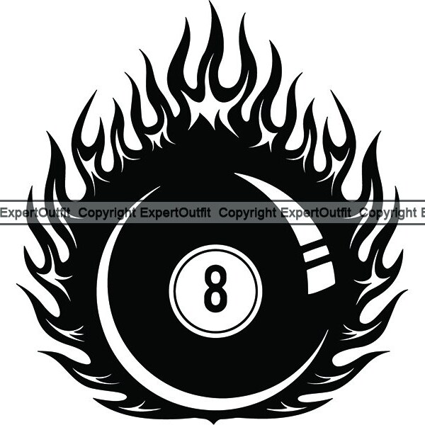 Fire 8 Ball Svg - Etsy