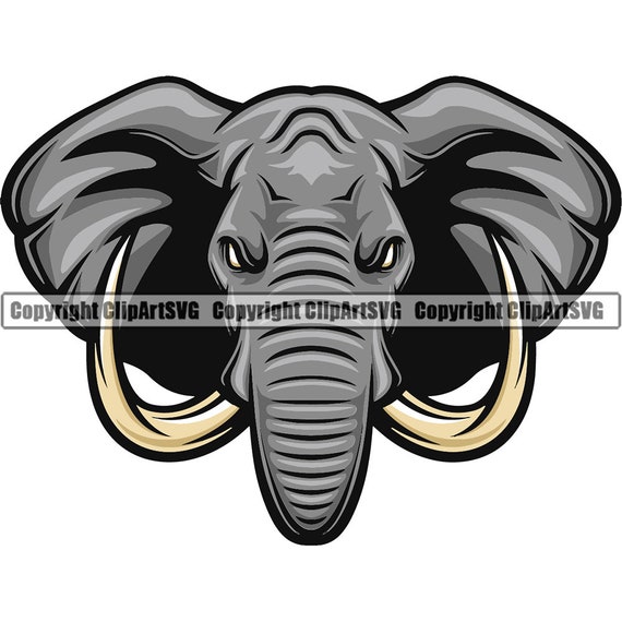 Elephant Tusks Graphic Face