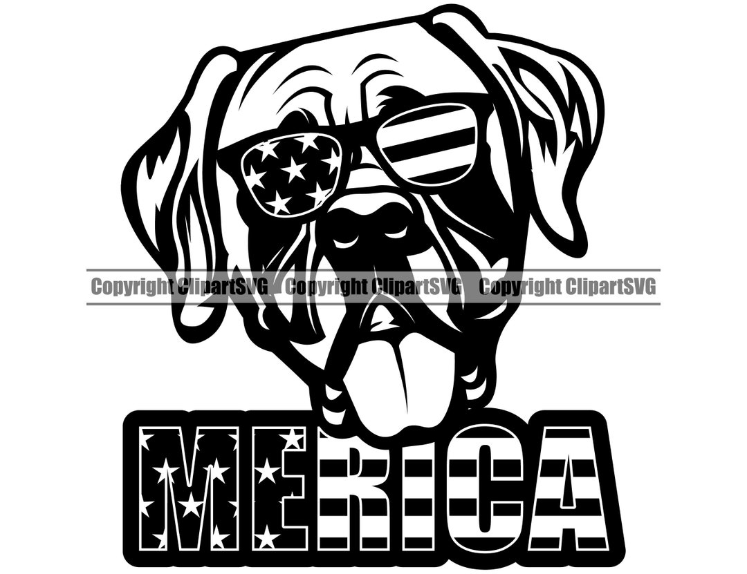 Mastiff Dog USA Flag Sunglasses Merica America American Puppy Pet ...