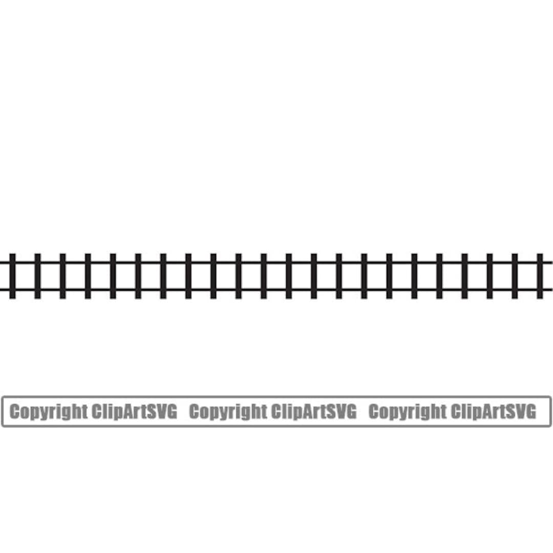 Railway Track With Train Clipart Borders
