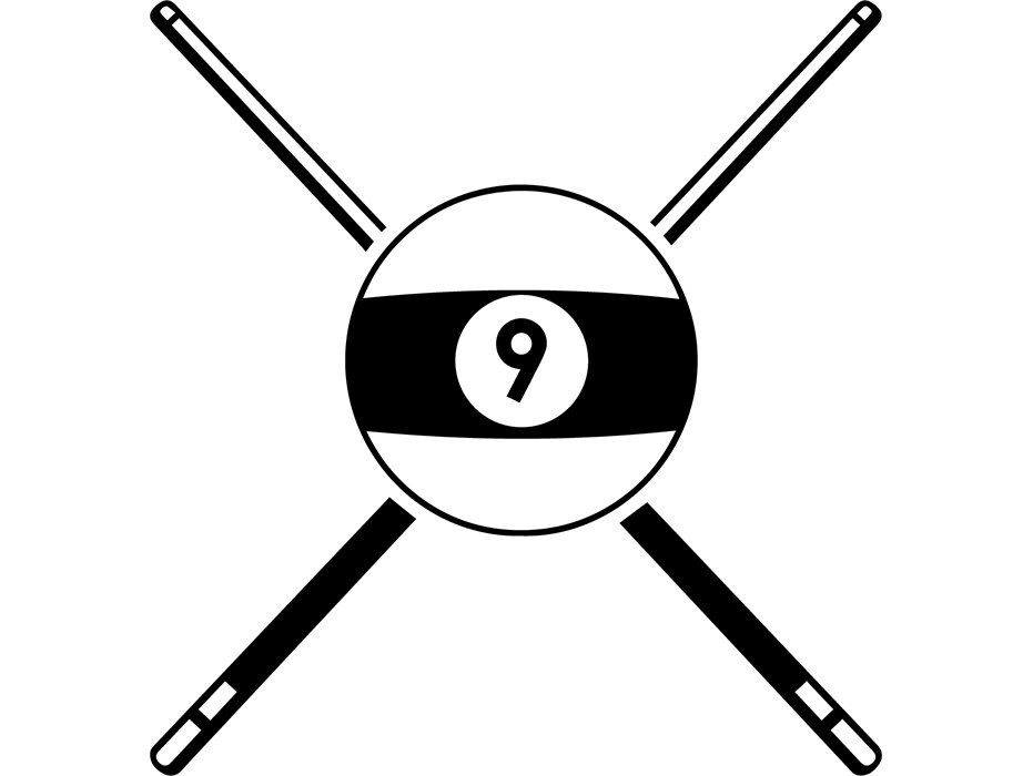 Billiards Pool Logo 41 Que Stick Eight 8 Nine 9 Ball Snooker | Etsy