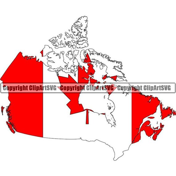 Canada Flag Map Png