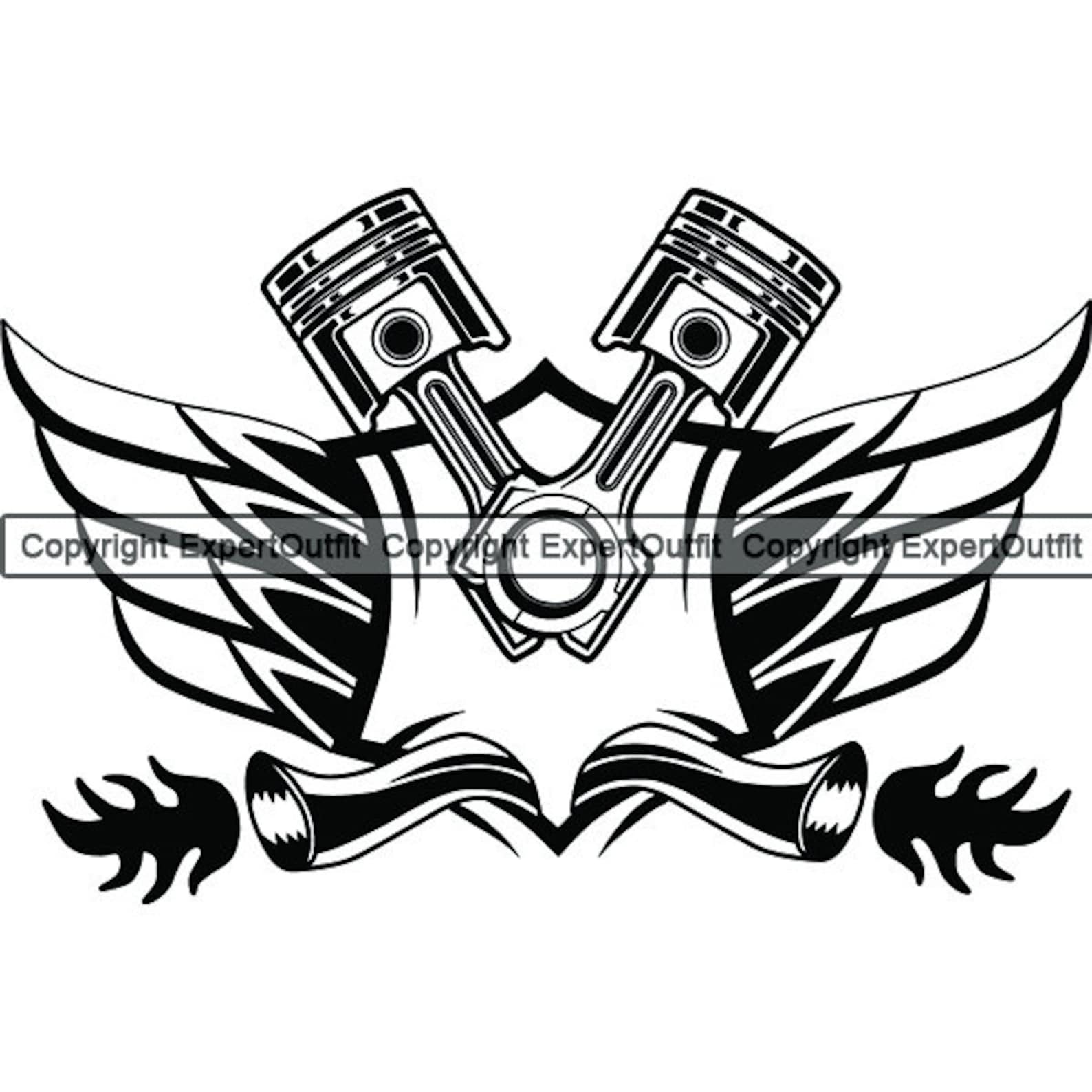Mechanic Logo Custom Hot Rod Piston Auto Car Biker Power Motor - Etsy