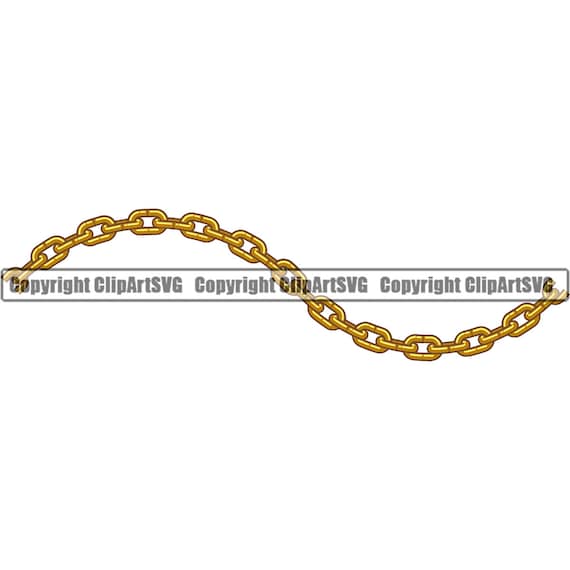 Chain Link Wavy Gold Line Frame Endless Metal Rope Stainless | Etsy