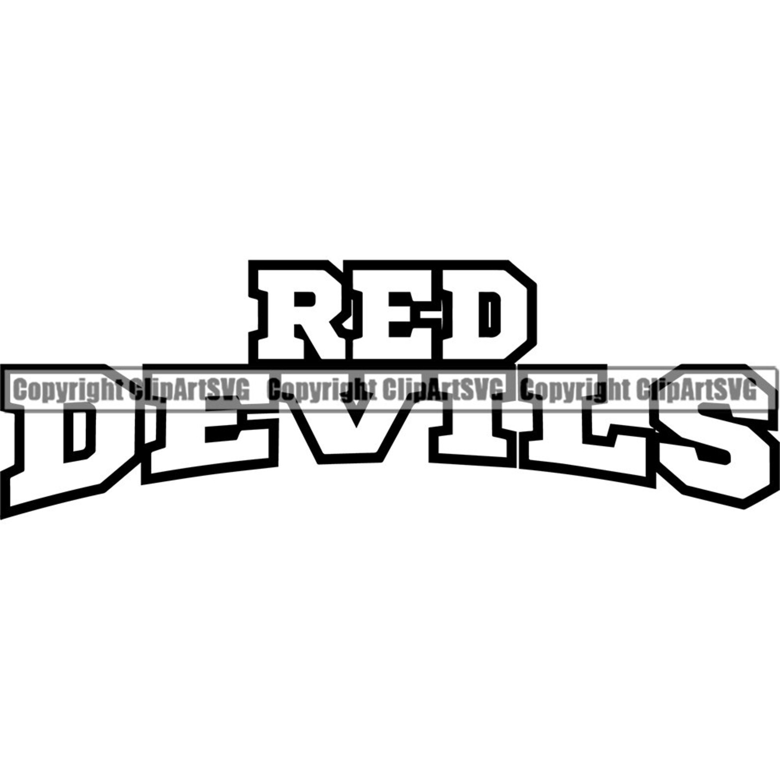 Devil Mascot College School Team Sport Red Blue Demon Satan - Etsy