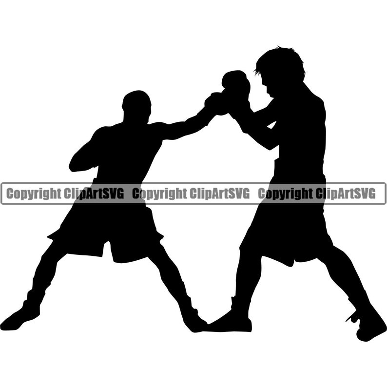 Boxing Silhouette Boxer Box Glove Gym Equipment Sport Fight Win Ring ...