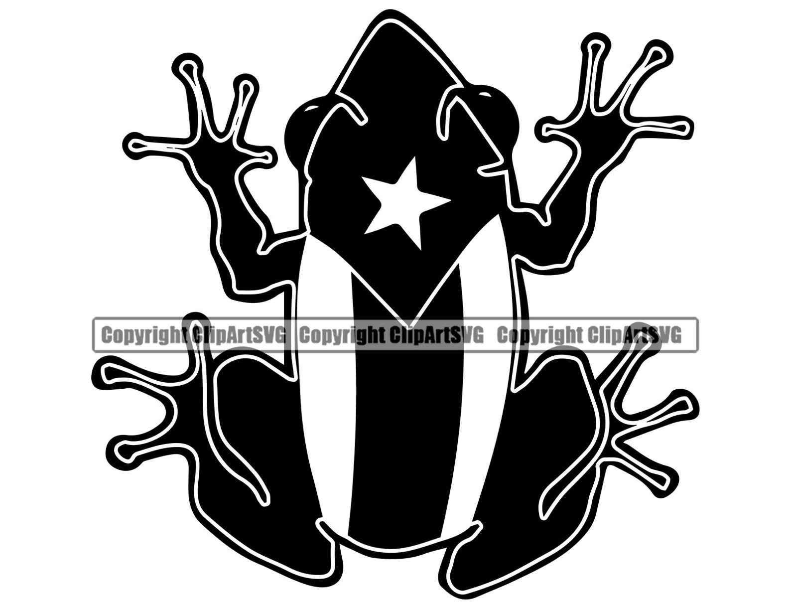 Puerto Rico Rican Frog Rana Flag San Juan Island Country - Etsy