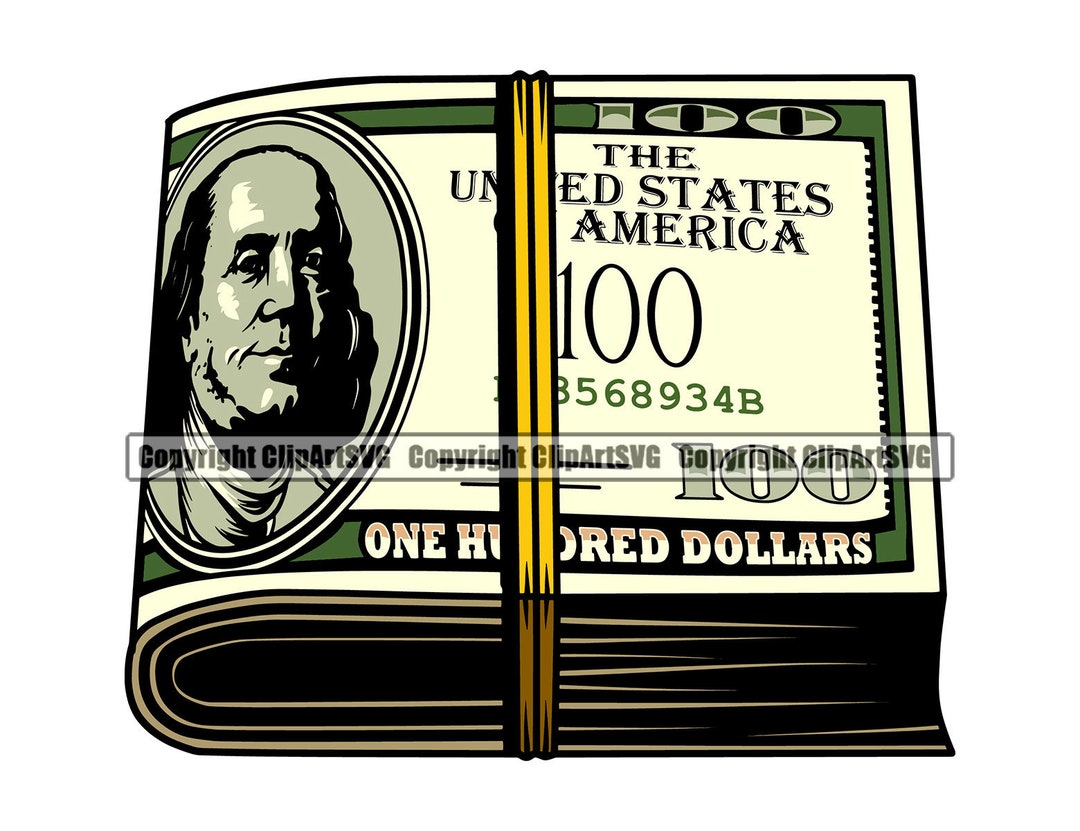 100 Hundred Dollar Bill Paper Money Knot Folded Cash Rich Bank Note Usd ...
