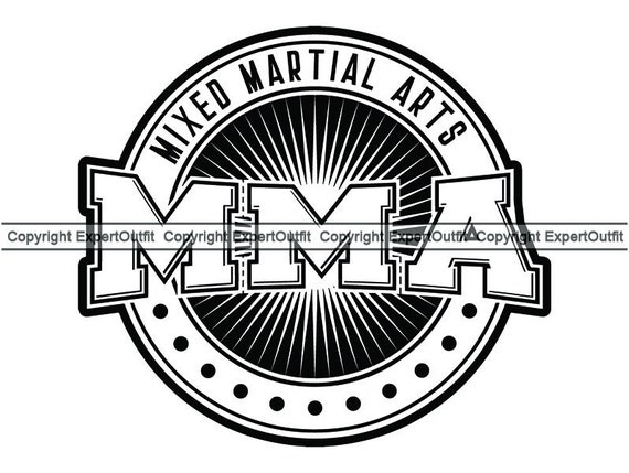 Sport MMA Text Mixed Martial Art Size Display Game Media Word | Etsy