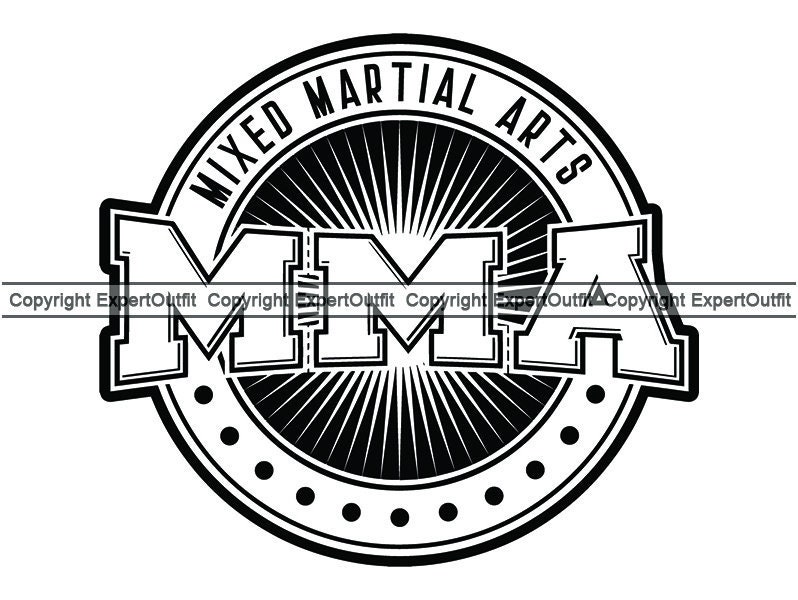 Sport MMA Text Mixed Martial Art Size Display Game Media Word | Etsy