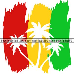 Reggae Rasta Jamaica Jamaican Summer Palm Tree Sun Beach Ocean - Etsy