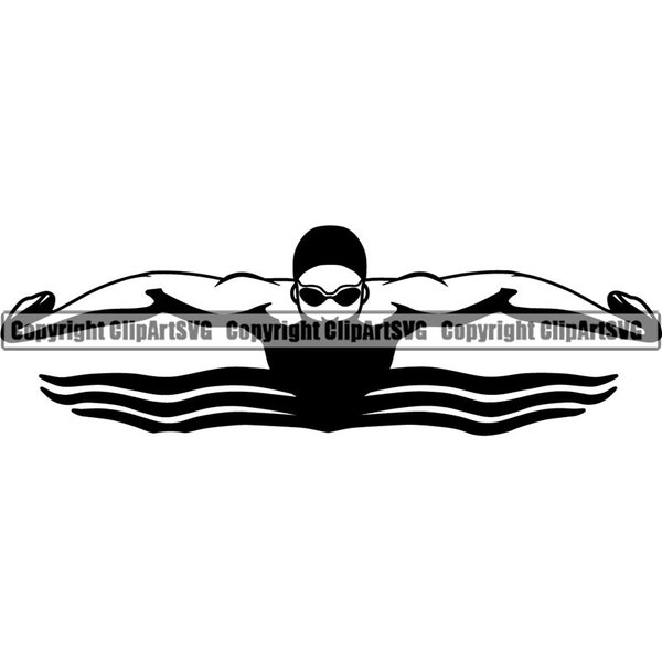 Swimming SVG, Swimmer Cutting File for Cricut, Swim Vector, Swimmer ...