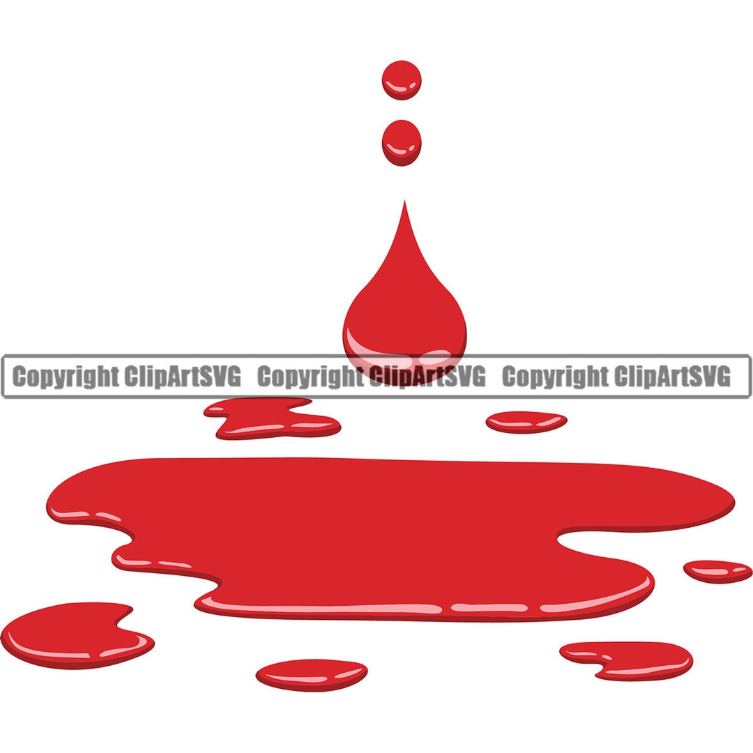Blood Drip Splatter Splat Liquid Drop Paint Water Stain Horror Death ...