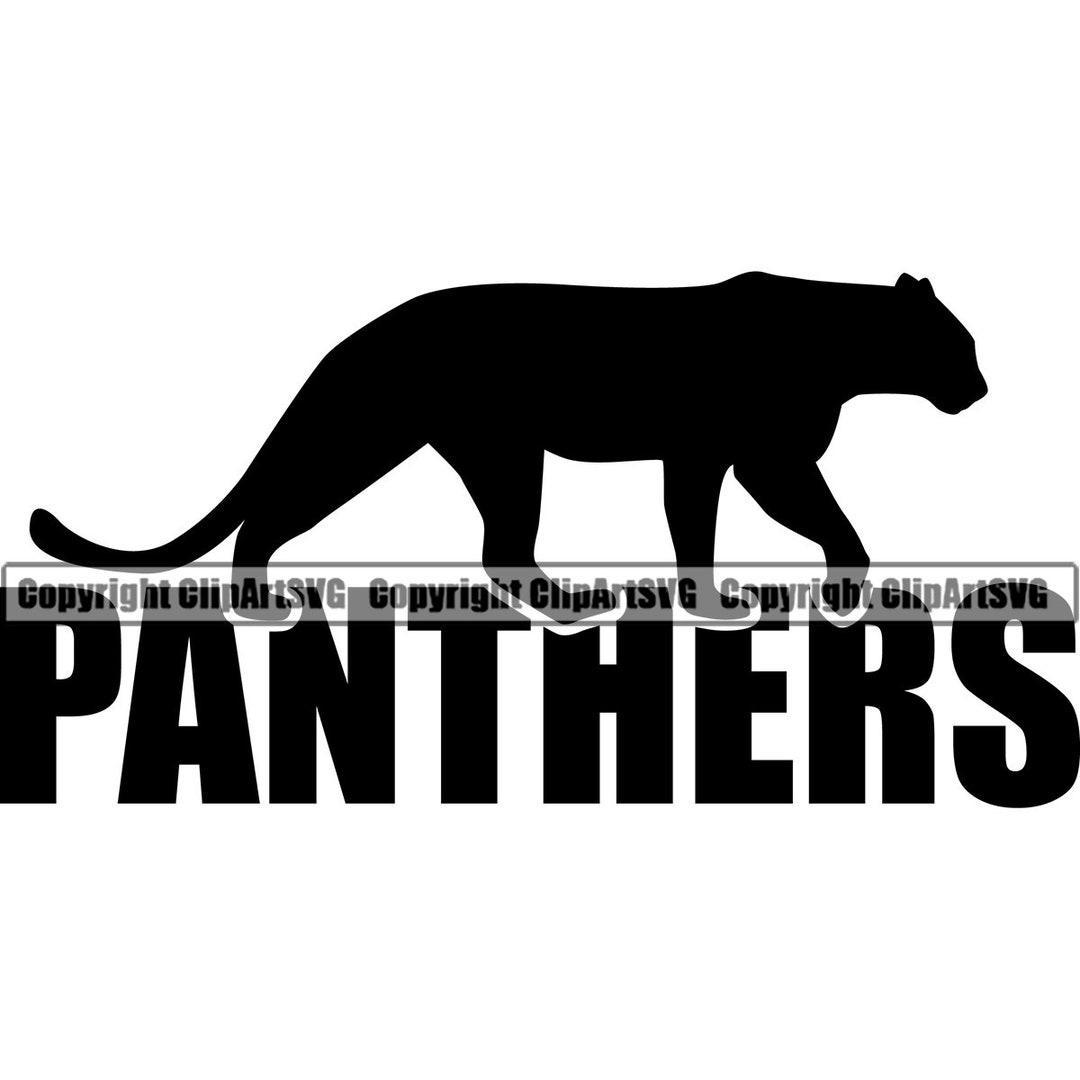 Panther Mascot Sports Team Head Face Wildlife Animal King Jungle Big ...