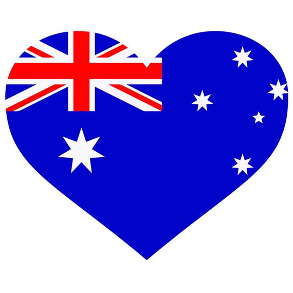 Australia Heart Shaped Flag Australian Sydney Country World National ...