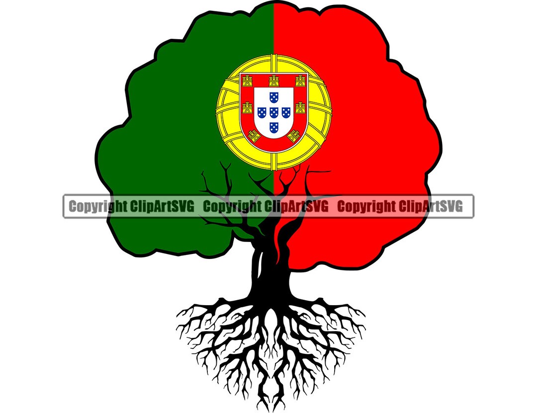 Portugal Portuguese Tree Roots Family Home Flag Country World Nation ...