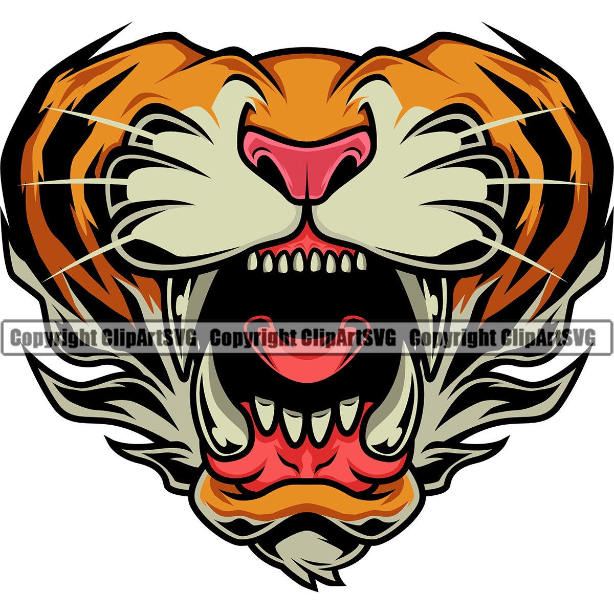 Tiger Clipart Mask Easy To Draw