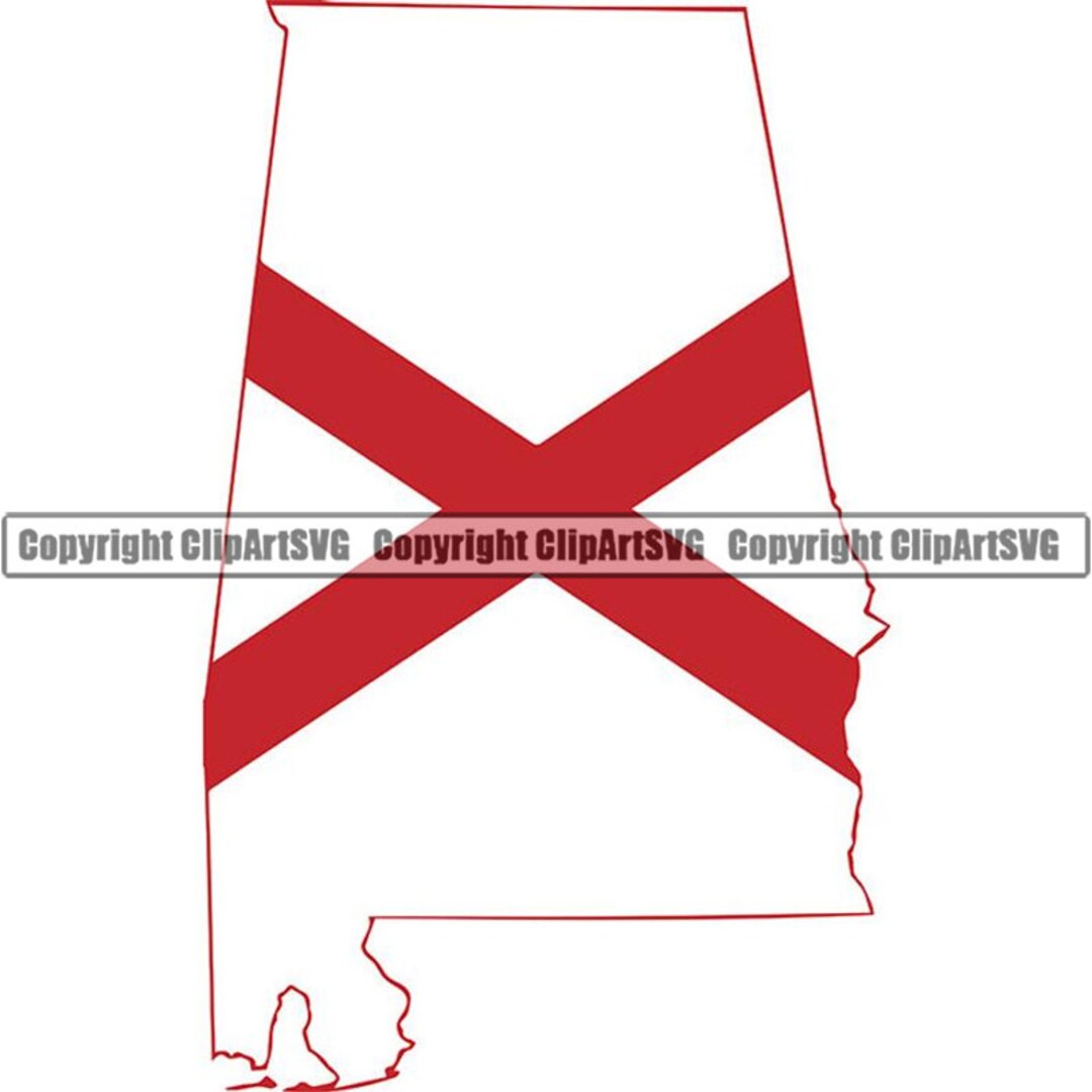 Alabama State Flag Shape Map U.S. US United America American Nation ...
