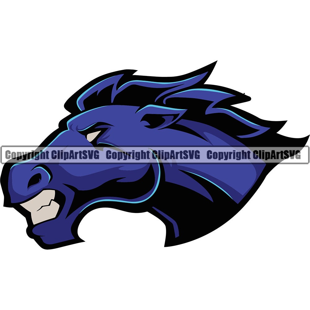 Horse Bronco Mascot Sports Team Wildlife Wild Stallion Mustang Animal ...