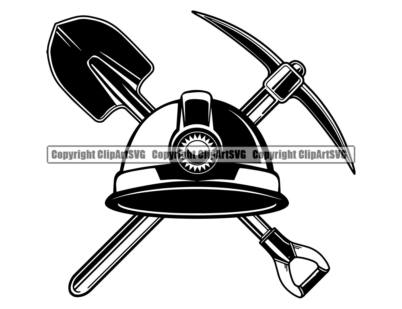 Mining Logo #3 Pick Axes Tool Shovel Helmet Construction Digging Coal ...