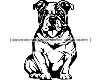 Bulldog Puppy Svg | Etsy