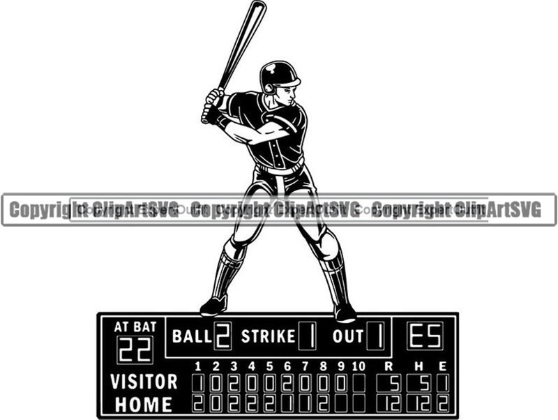 Baseball Logo Player Tournament Ball Scoreboard League Equipment School ...
