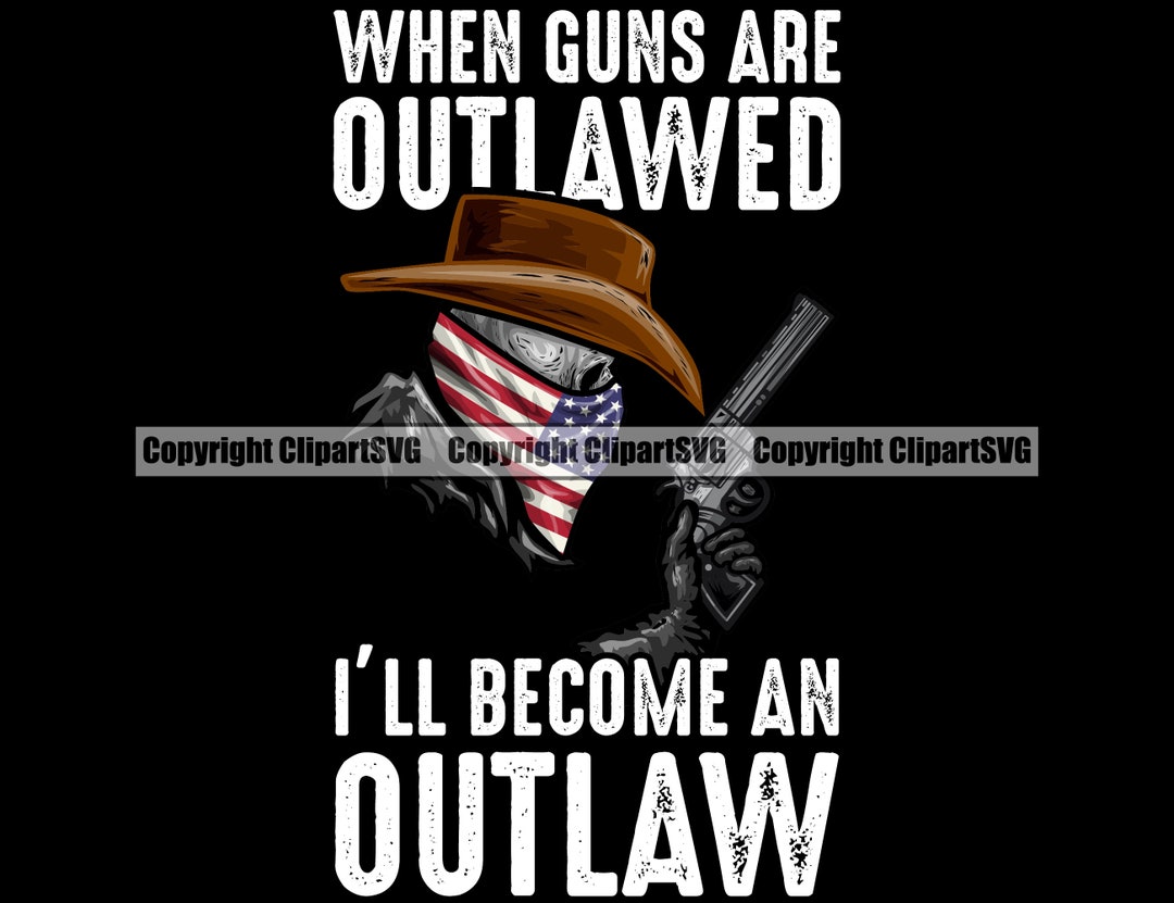 Skull Gun Flag When Outlawed USA United State America Pistol Rifle ...